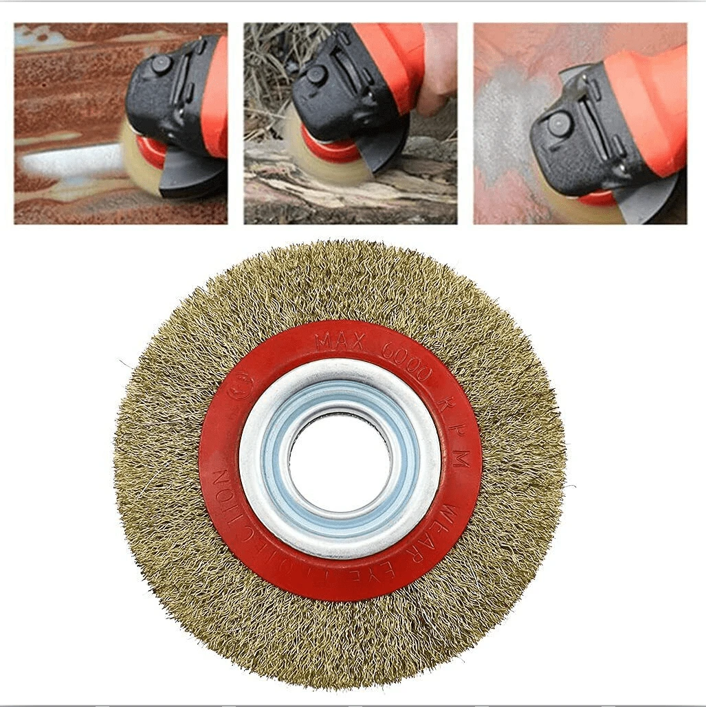 6" Wire Wheel Grinder Bench Grinding Grinder Wire Brush Fine With ...