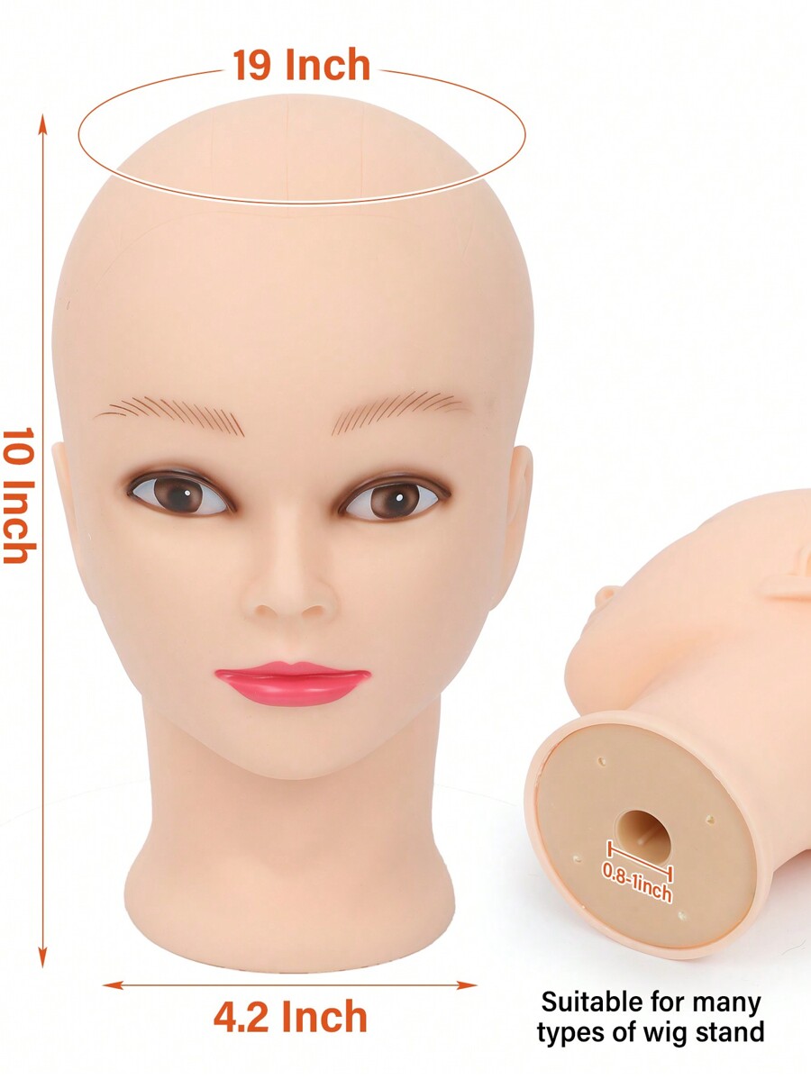 Bald Mannequin Head Female Professional Cosmetology For Wig Making ...