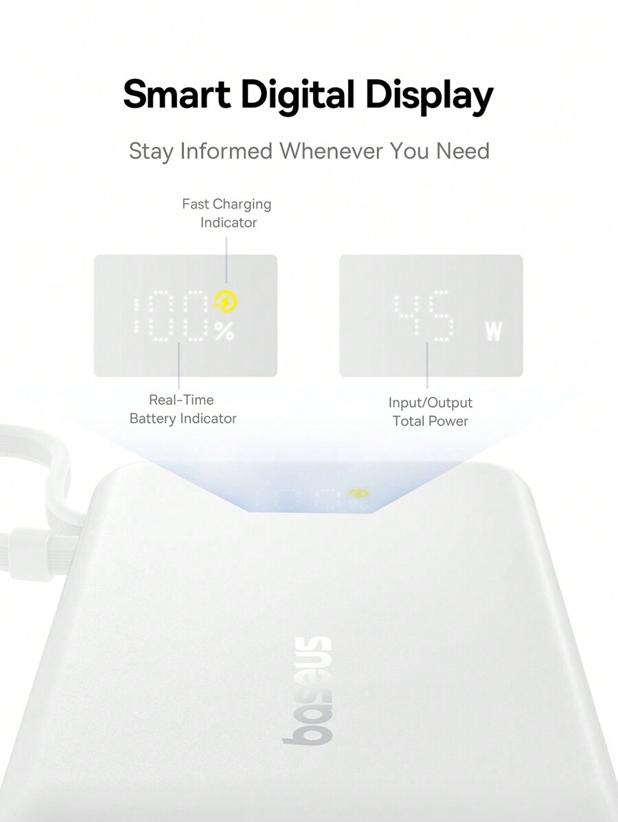 Baseus 2025 Picogo 45W Power Bank 10000mah Super Mini Portable Battery ...