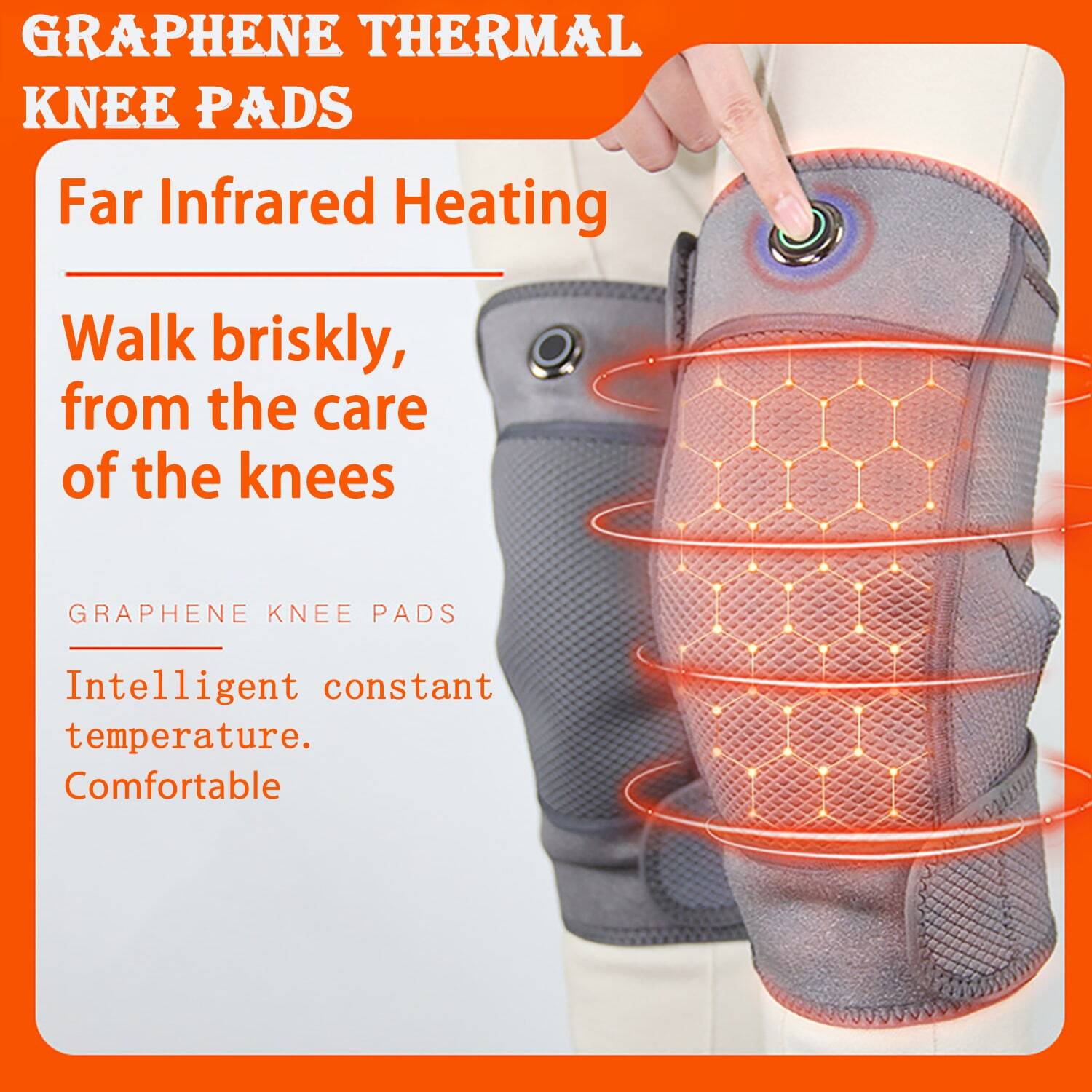 Knee Heating Pad For Cold Relief, Heated Knee Brace, Electric Knee Wrap ...