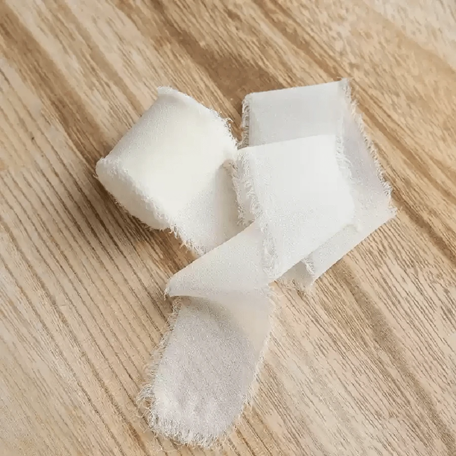 DIY Edged Chiffon Silk-Like Ribbons Wedding Invitation Bouquet Fabric ...