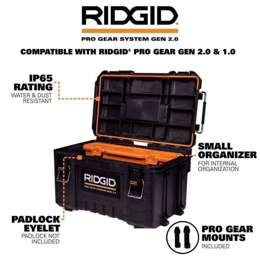 Pro Gear System Gen 2.0 Stackable Durable 22 In. Modular Tool Box ...