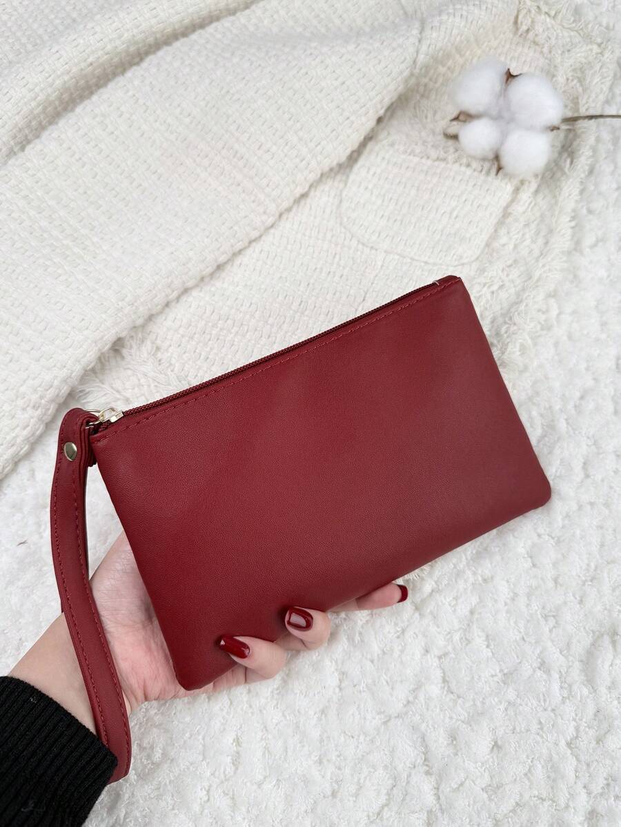 Mini Minimalist Clutch Bag With Wristlet | SHEIN USA