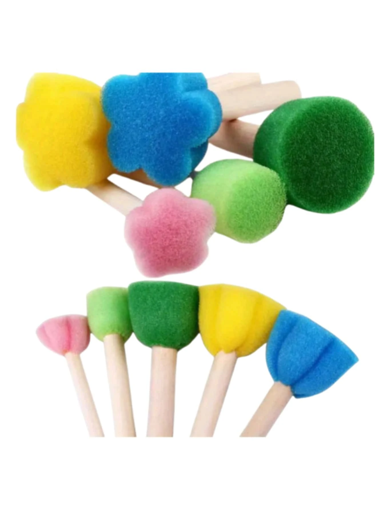 30-Piece Sponge Brush Set For Diy Crafts - Art & Graffiti Painting ...