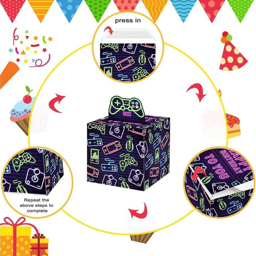 Game Themed Birthday Surprise Pull Money Boxes, Happy Birthday Gift Box ...