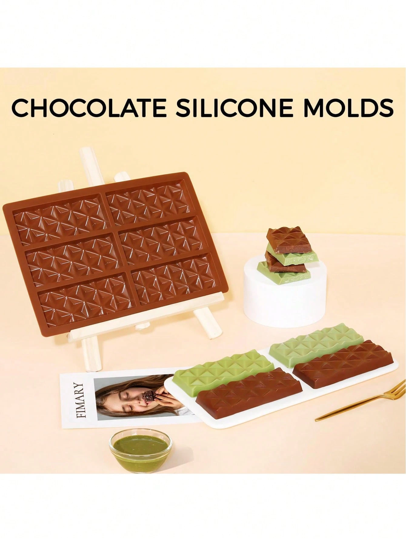 Forma de Silicone para Barra de Chocolate com Formato de Pirâmide ...
