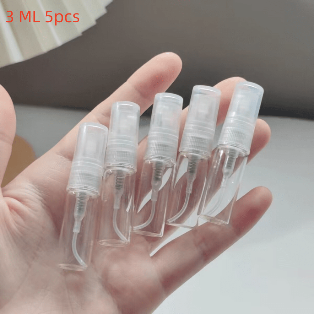 5pcs Glass Perfume Refill Bottles, Perfume Atomizer Spray Bottles, 2ML 3ML 5ML 10ML Transparent ...