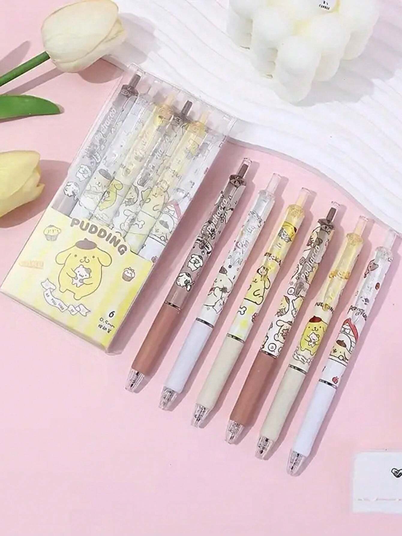 Sanrio Set de stylos neutres Sanrio - embout fin de 0,5 mm, rétractable ...