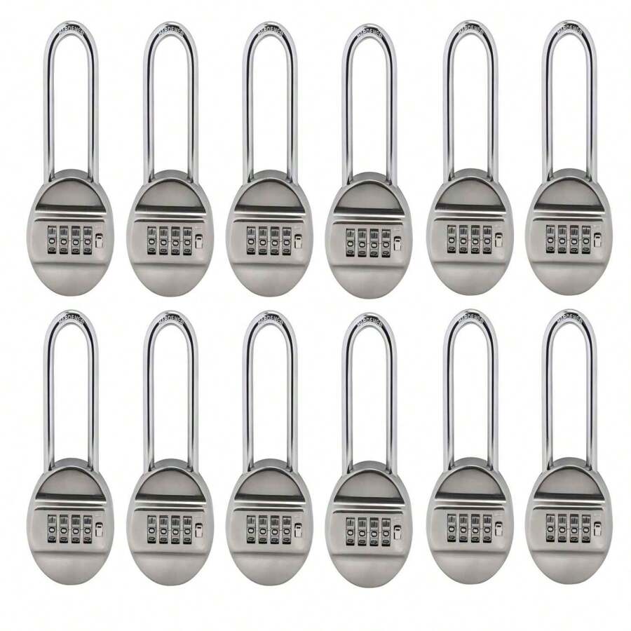 Set Of 12 Resettable Set-Your-Own Combination 4-Digit Padlock 2-3/4 ...