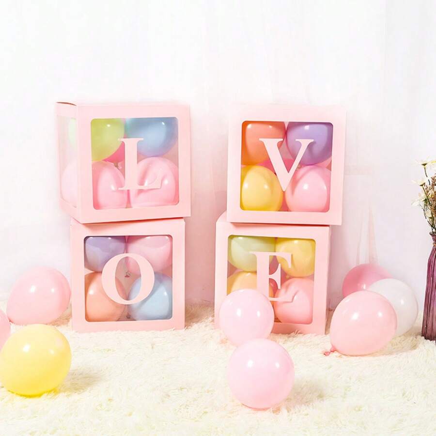 4pcs Pink Surprise Confession Party Boxes, Confession Event Decor, Date ...