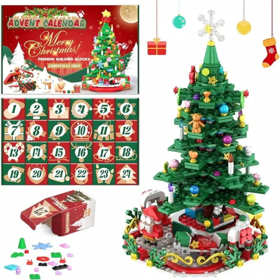 Christmas Advent Calendar 2024 Building Blocks, 24 Days Surprises ...