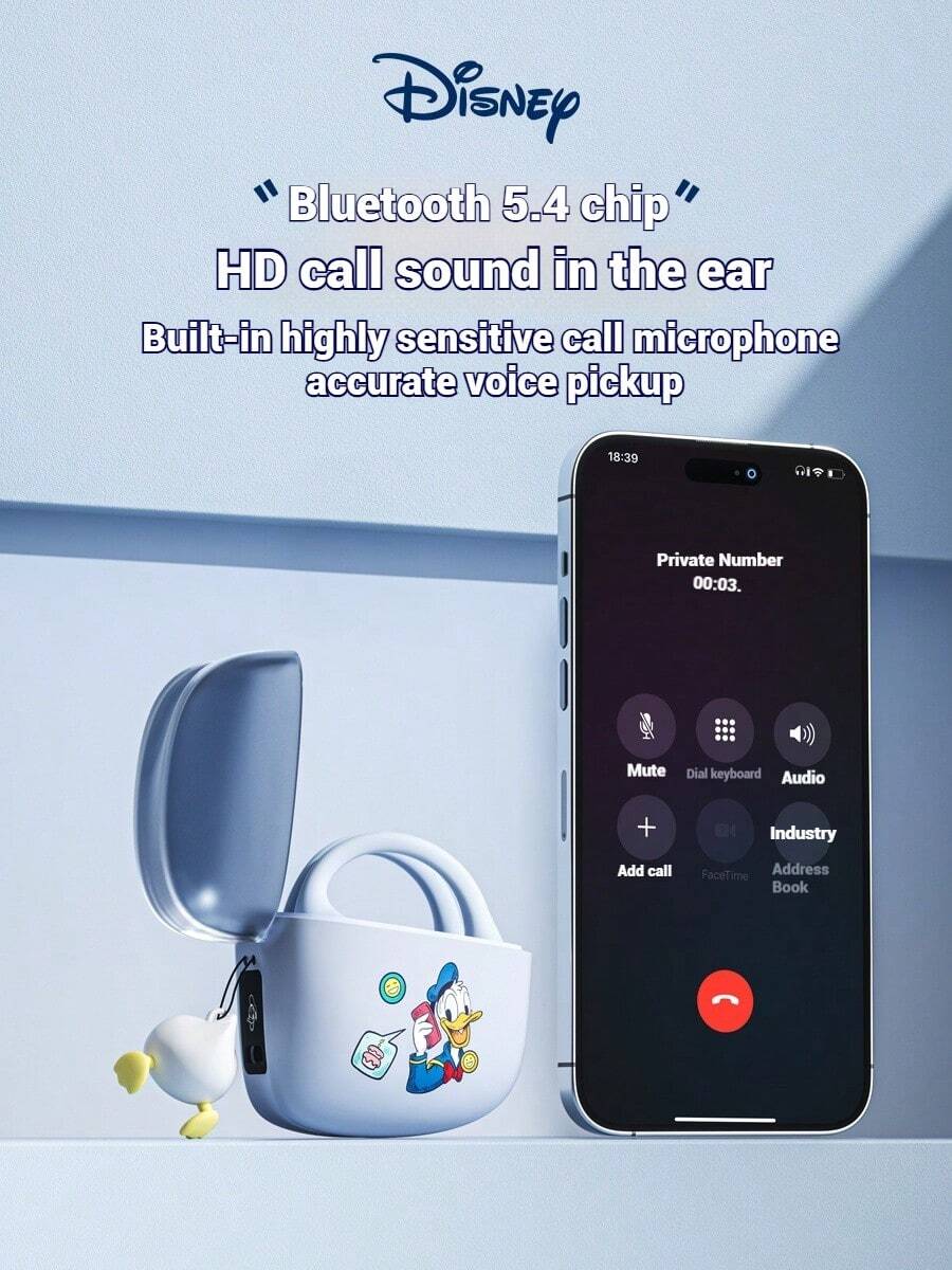 Disney Bluetooth-oortelefoons QS-O02- Mary Cat roze Donald Duck blauw ...