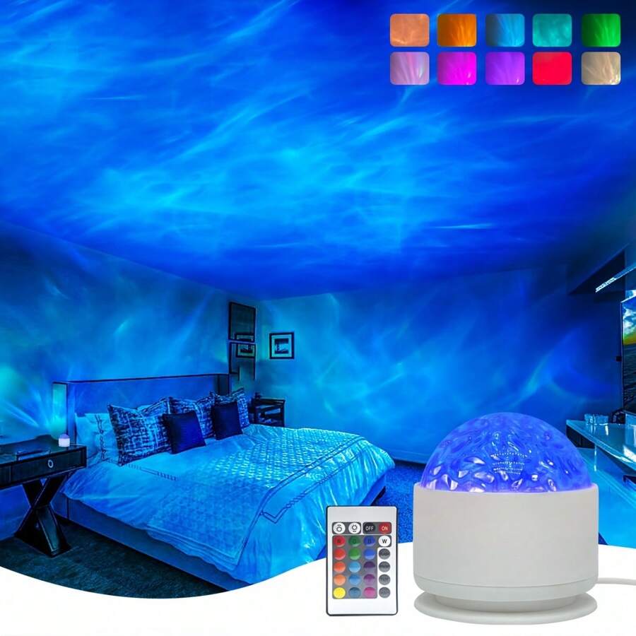 A LED Water Ripple, Northern Lights Night Light, USB Power Supply ...