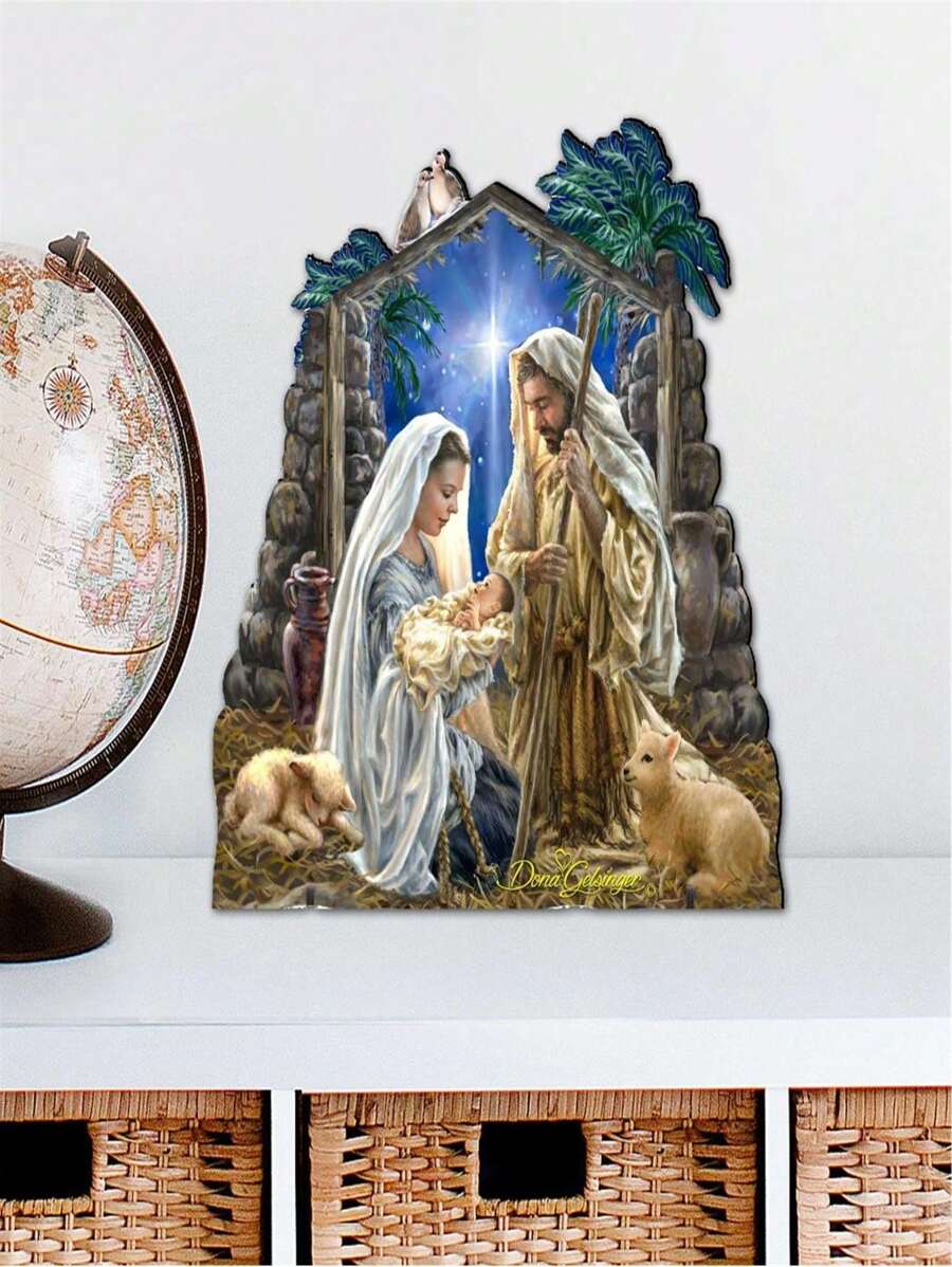 Designocracy 8461010M-1722 12 X 9 In. Glory To God Nativity Outdoor ...