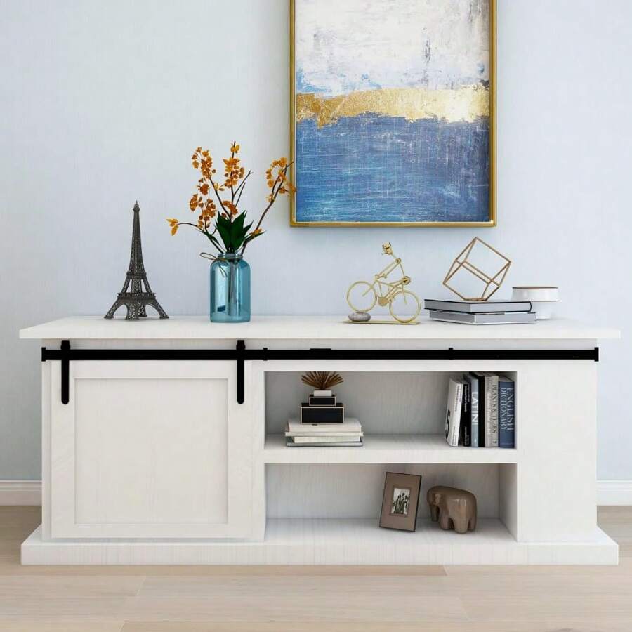 Mini Sliding Cabinet Door Hardware Kit Carbon Steel 72 Inch Adjustable ...