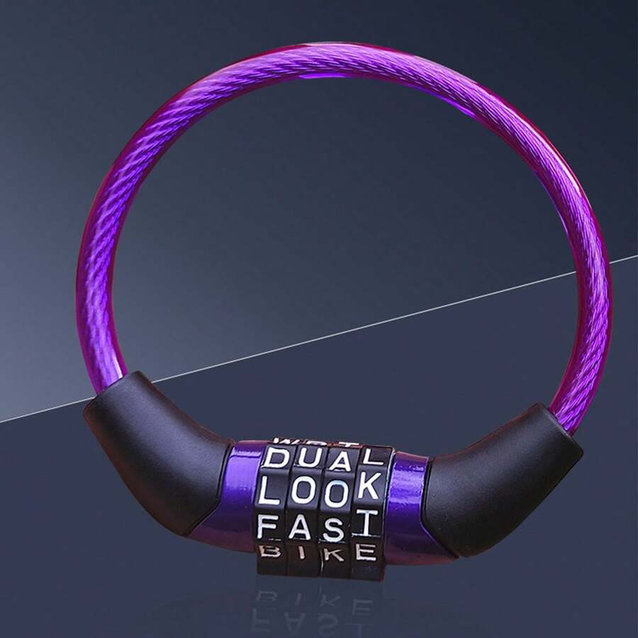 1pc Bicycle Combination Lock Steel Cable Lock Waterproof Anti-Theft ...