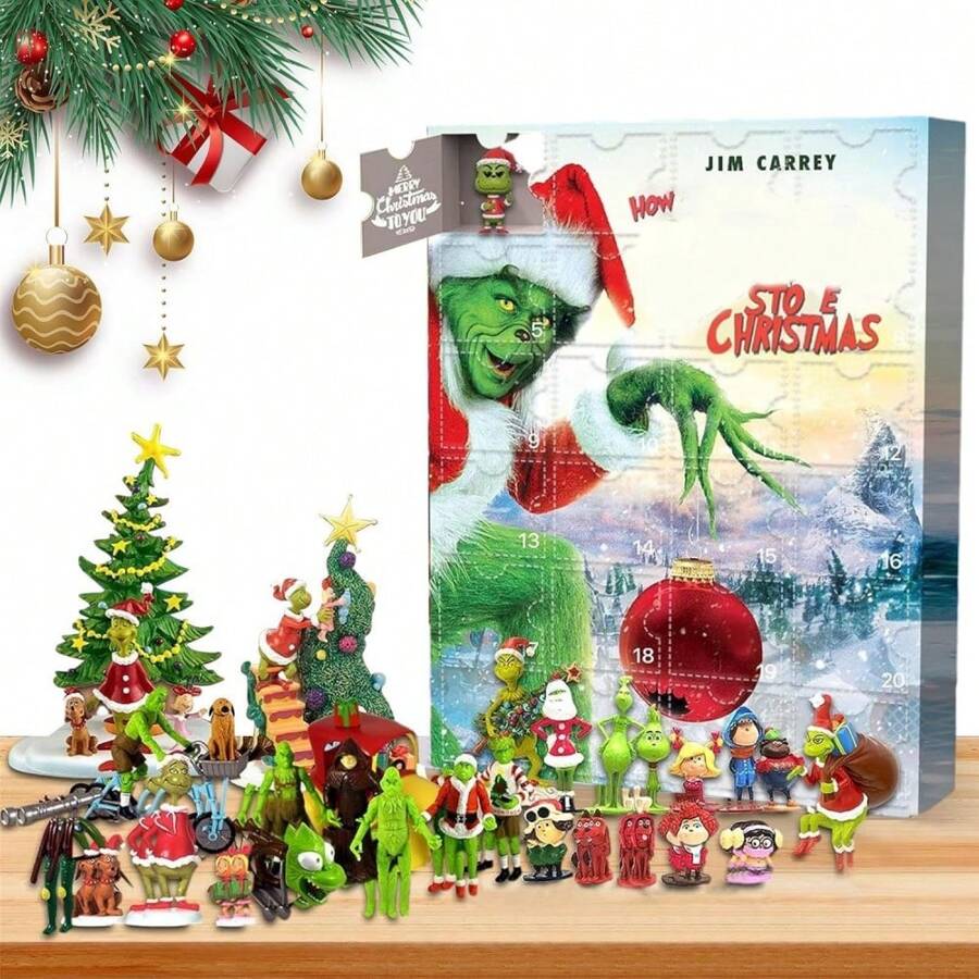 Green Mons TER Grinchs Toys Cute Figures Doll | Grinchs, 24 Days Of, 24 ...