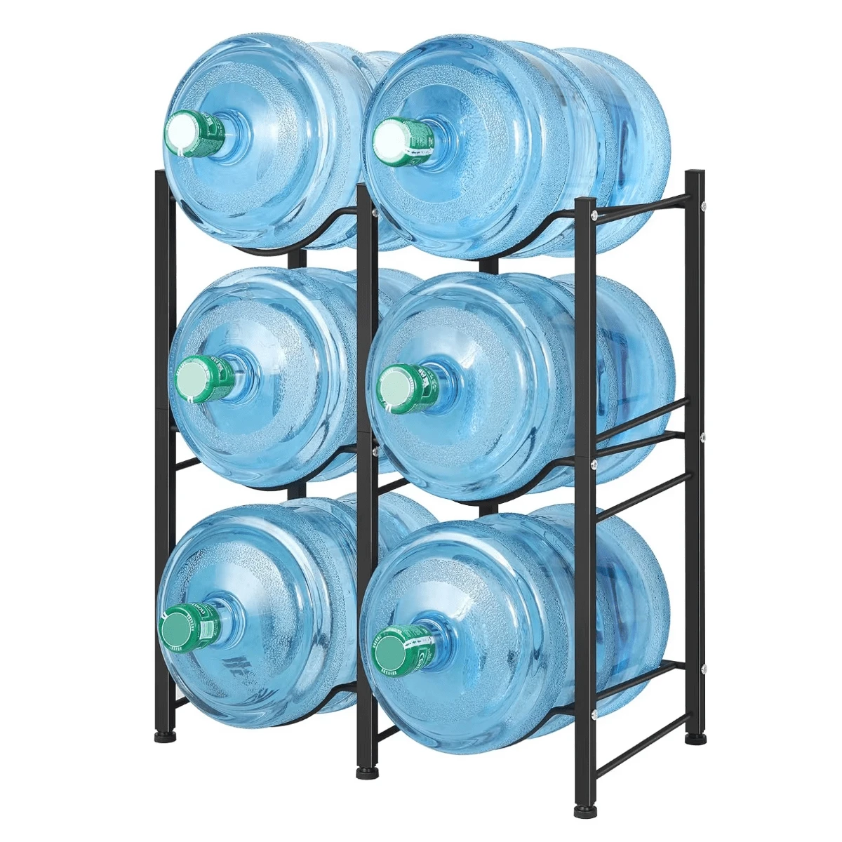 5 Gallon Water Bottle Holder, Heavy Duty Water Cooler Jug Rack 3 Tiers ...