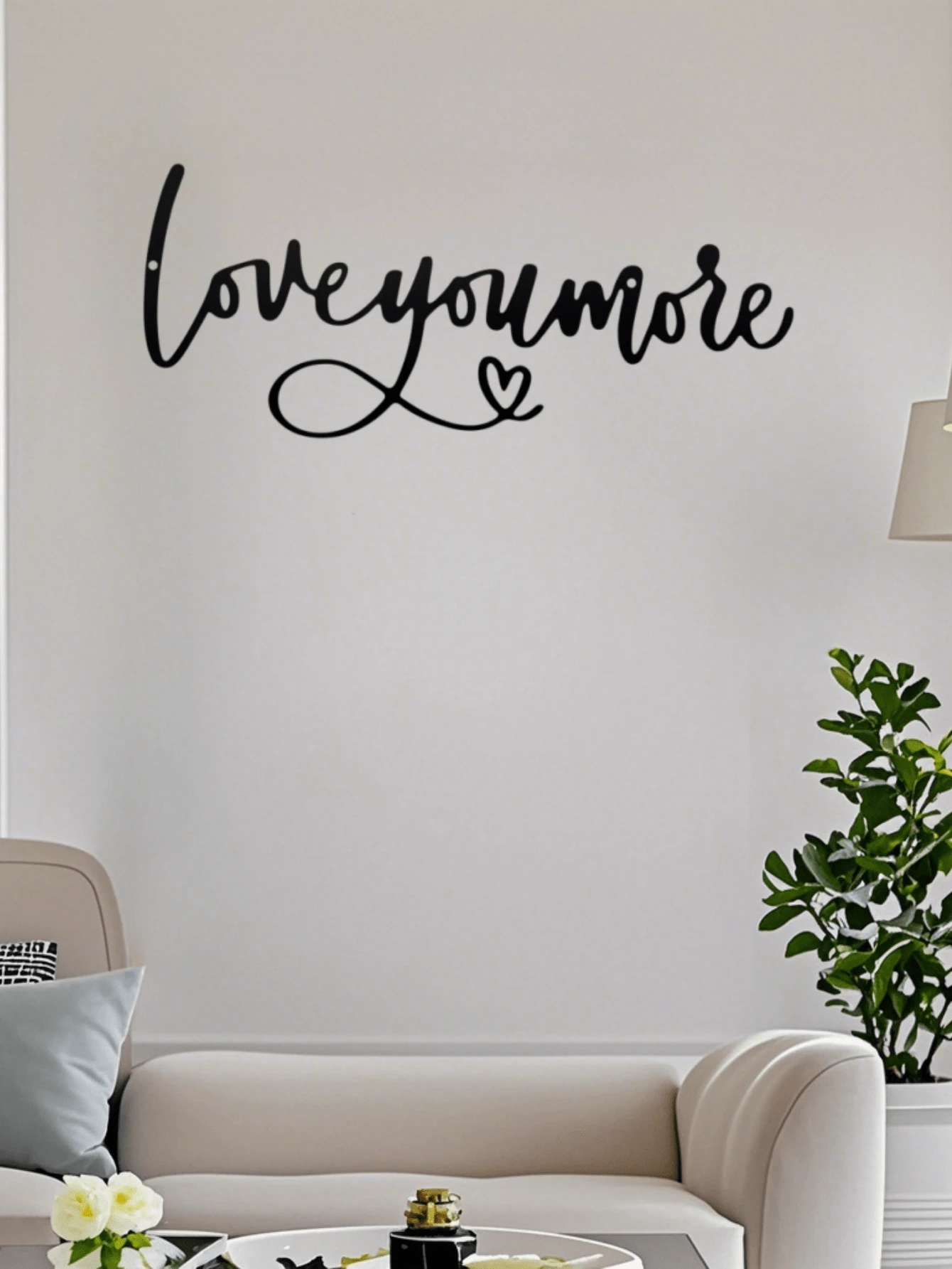 1pc 'Love You More' Wall Art, Valentine's Day Metal Wall Sign, Gift For Her/Him, Aesthetic Wall ...