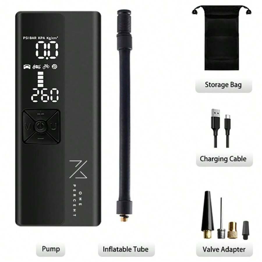 Portable Digital Air Compressor 150PSI Electric Auto Pump Tire Inflator ...