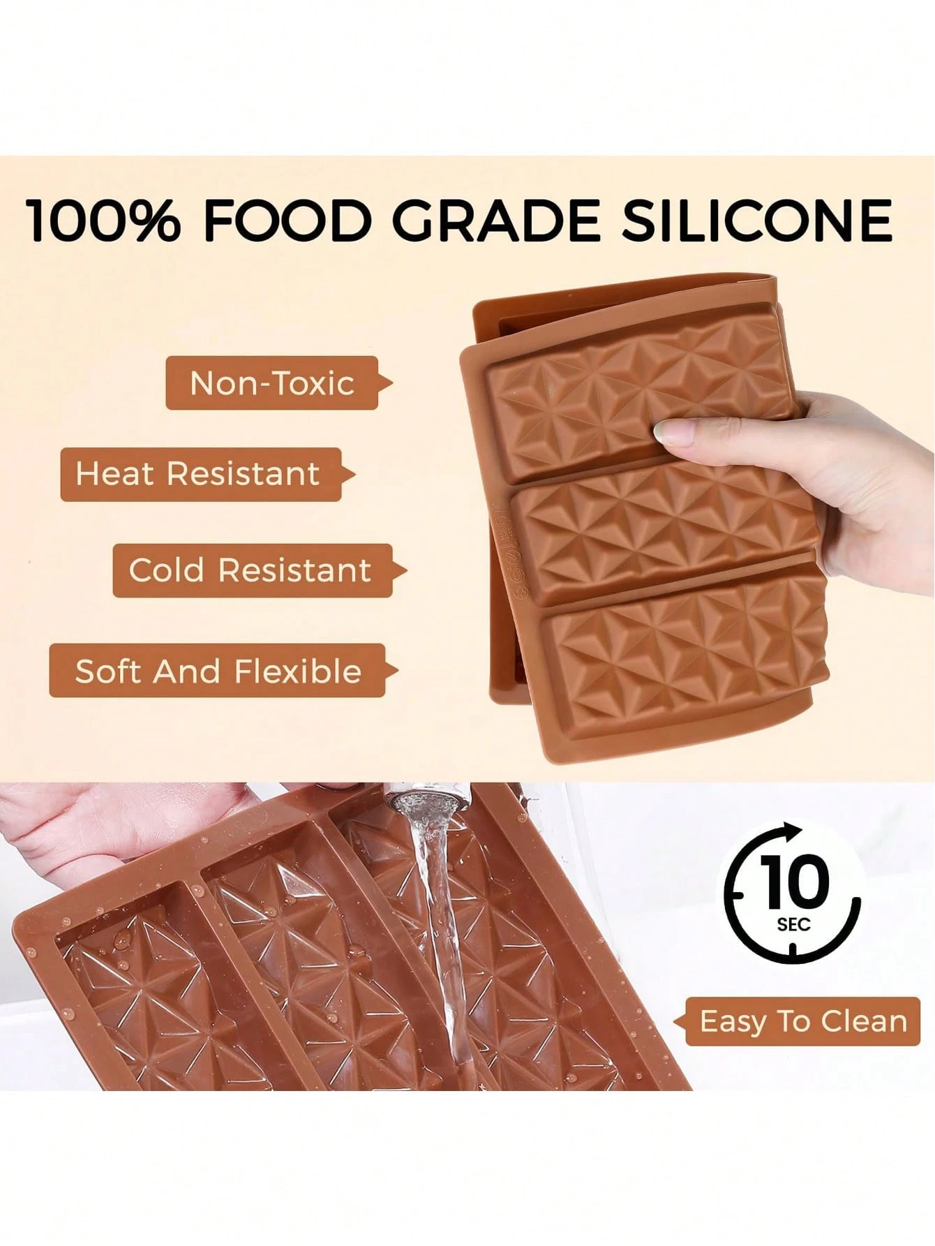 Forma de Silicone para Barra de Chocolate com Formato de Pirâmide ...