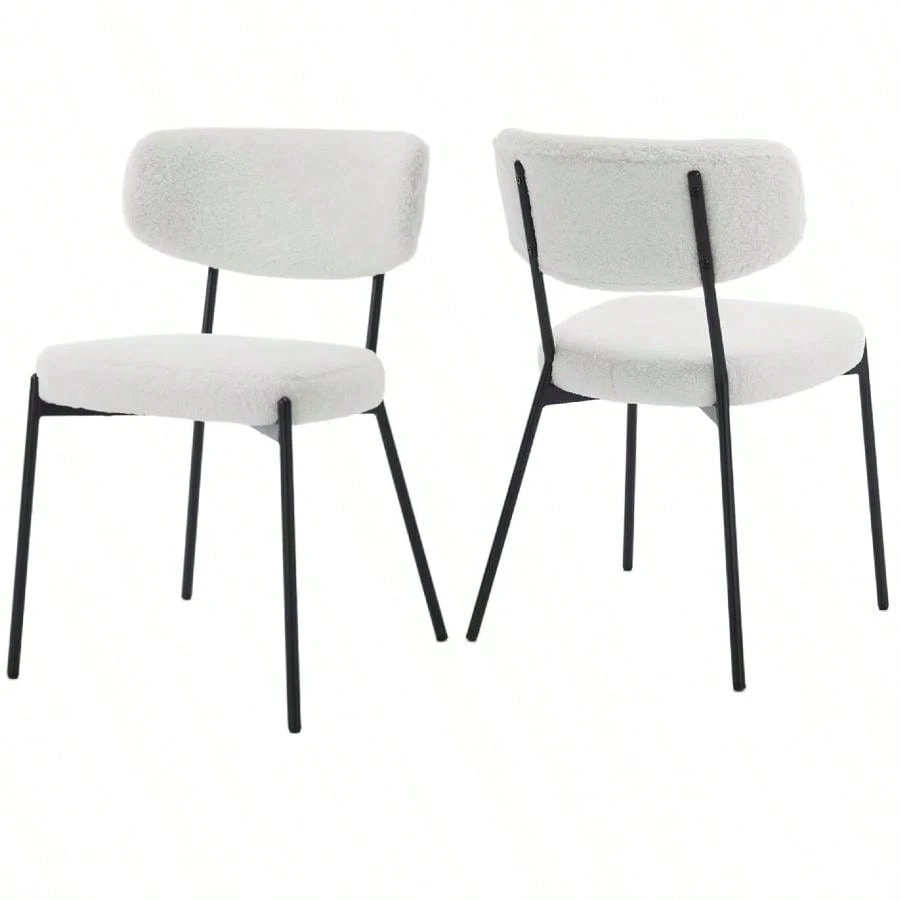 Dining Chairs Set Of 2, Modern Mid-Century Upholstered Stylish Kitchen ...