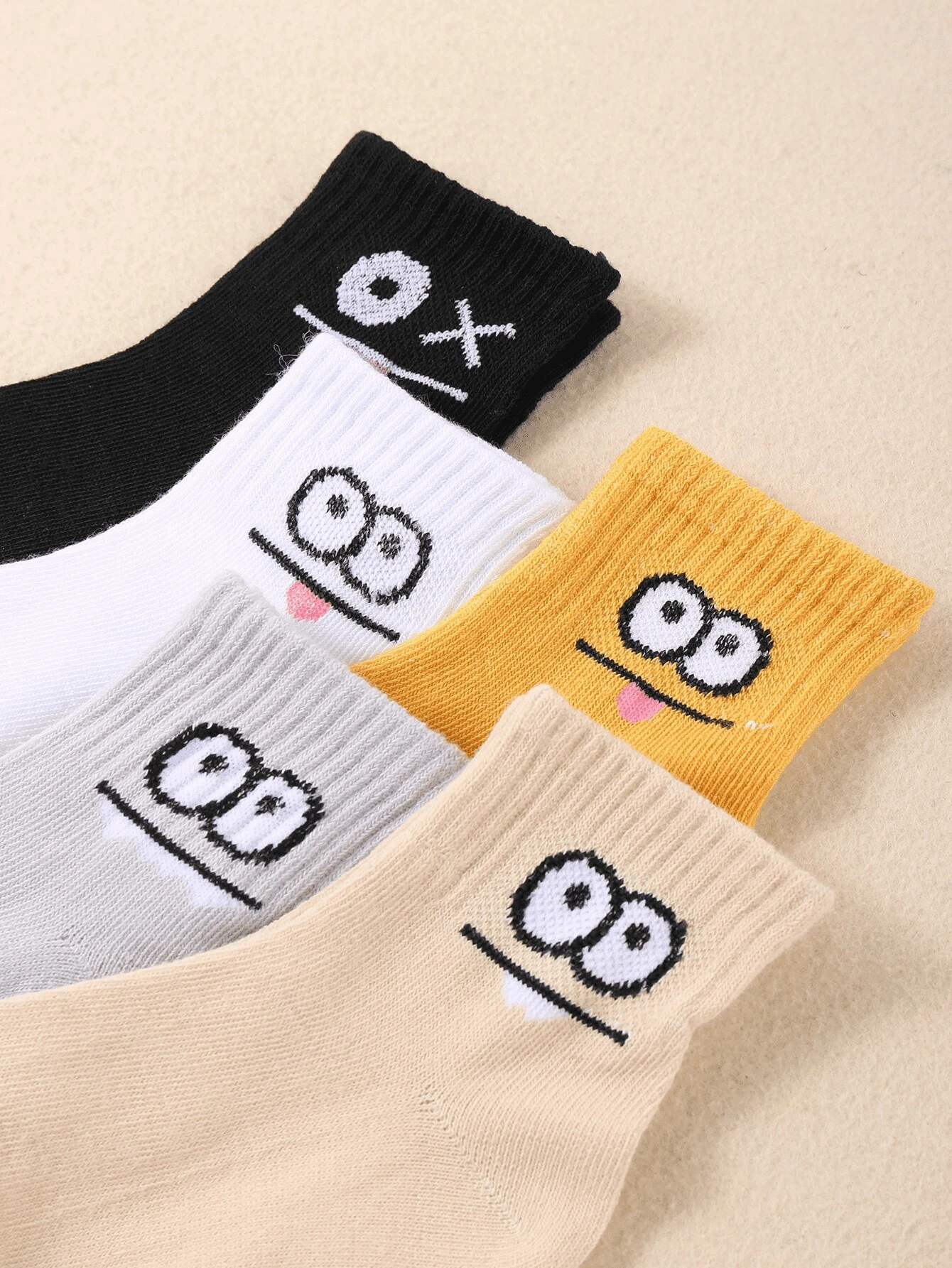 20 Pairs Winter Sock Of Children's Male And Female Facial Expressions ...