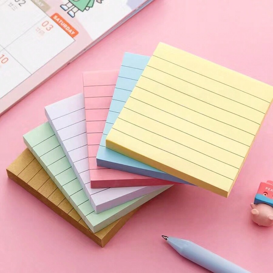 Office Colorful Horizontal Line Sticky Note With Sticky Student Note ...
