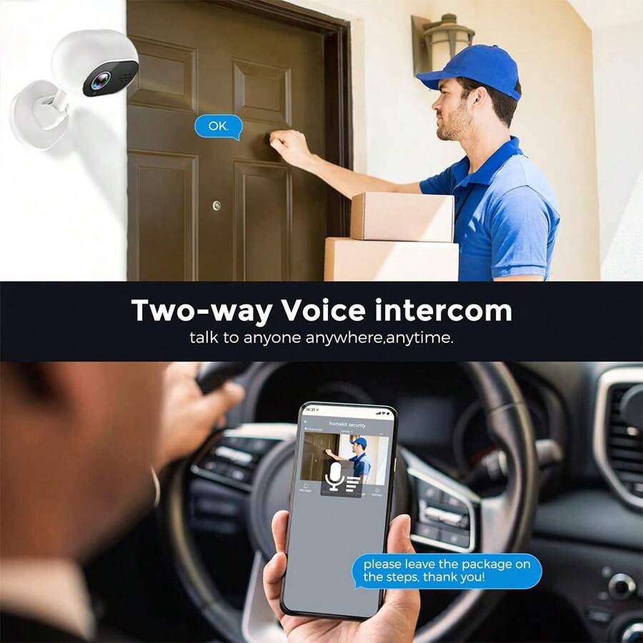 Doorbell Security Camera, Wireless WiFi With Voice, Remote Mobile ...