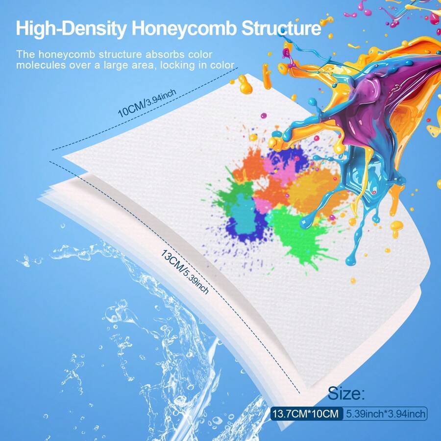 100pcs Laundry Dye Catcher Sheets, Anti-Dye Absorbing Film, Color ...