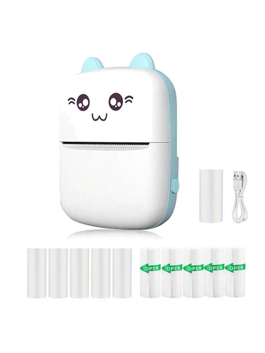 Thermal Mini Printer, Portable Inkless Sticker Maker, Wireless Label ...