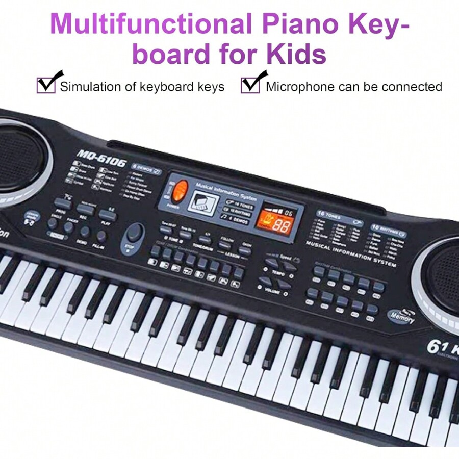 [61-Key Analog Piano Keyboard]Compared To 37 Keys, The Fascryla 61-Key ...