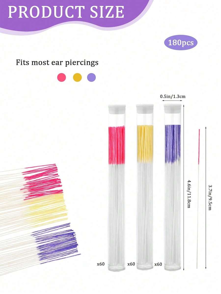 240pcs/120pcs/60pcs Unisex Disposable Earring Hole Cleaner, Ear Wax ...