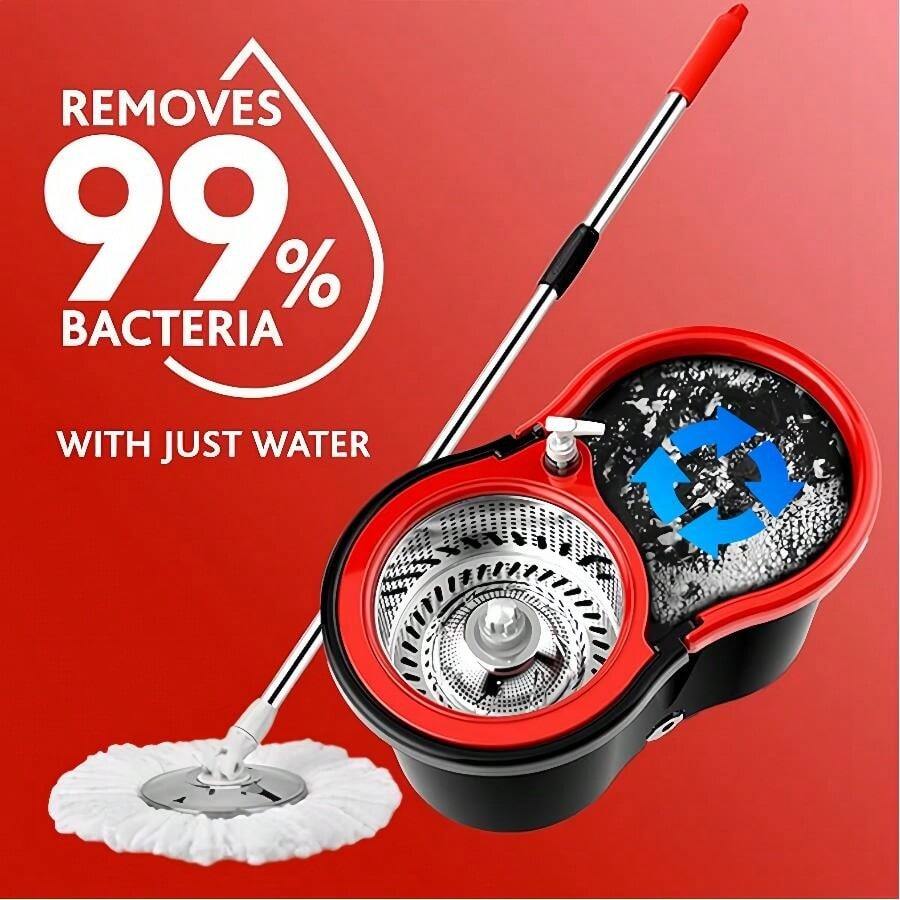 Mop And Bucket With Wringer Set Forart 360° Microfiber Spin Mop With ...