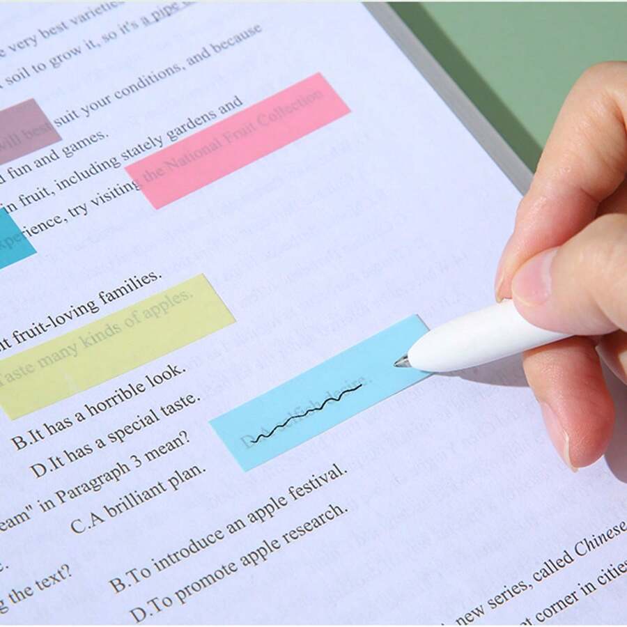 200pcs Page Markers Sticky Notes Book Tabs, Colored Writable Index ...