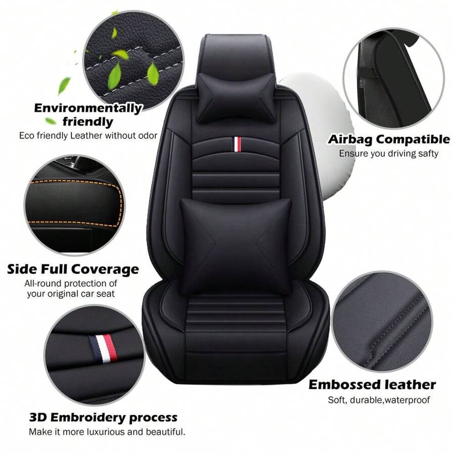 For LEXUS Car Seat Covers Luxury Leather Front Rear 5-Seats Full Set ...