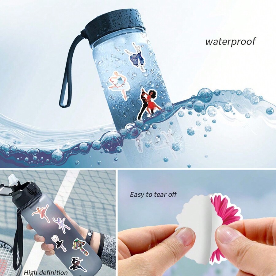 60PCS Ballet Dance Stickers Aesthetic Vinyl Stickers High Quality ...