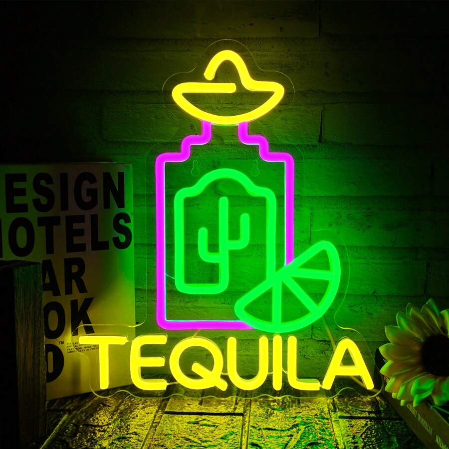 Enseigne au néon de tequila, Lumières néon LED pour la décoration ...