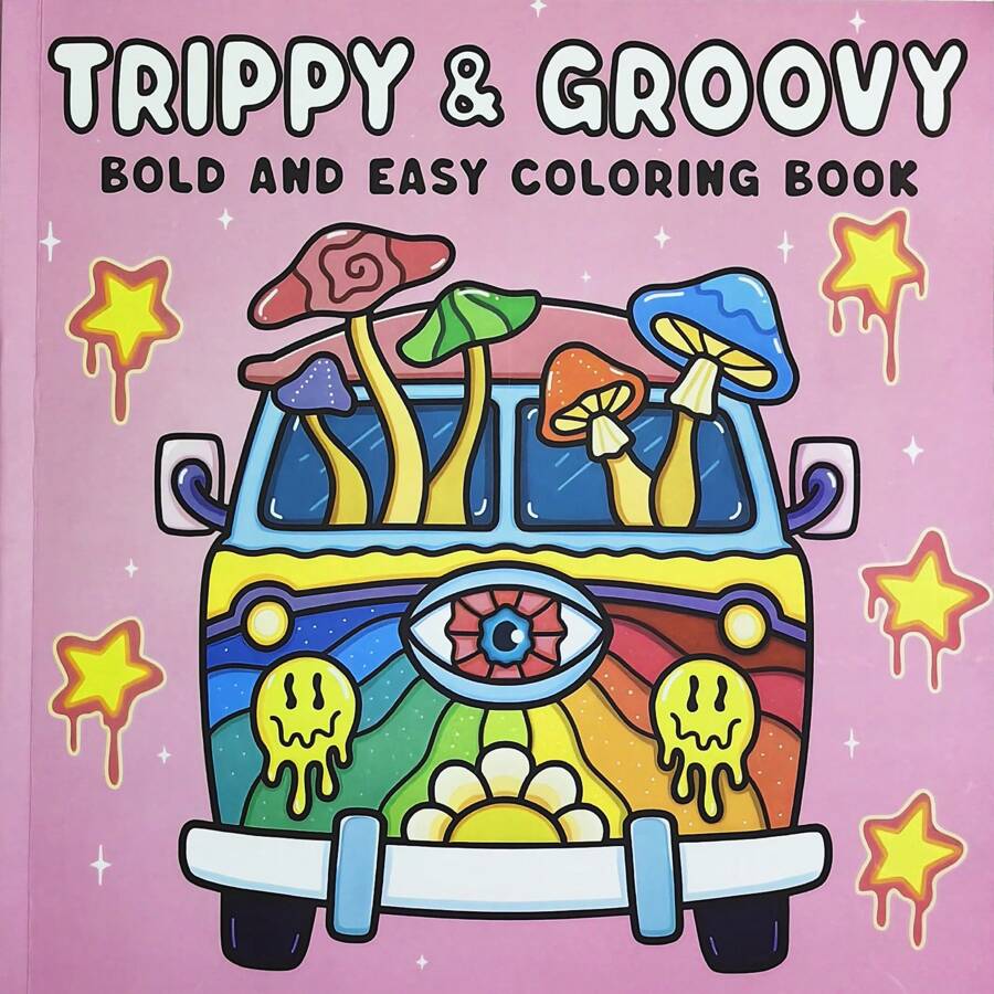 1 Pc & GROOVY Coloring Book Drawing Book With 40 Pages Of Cute Patterns ...