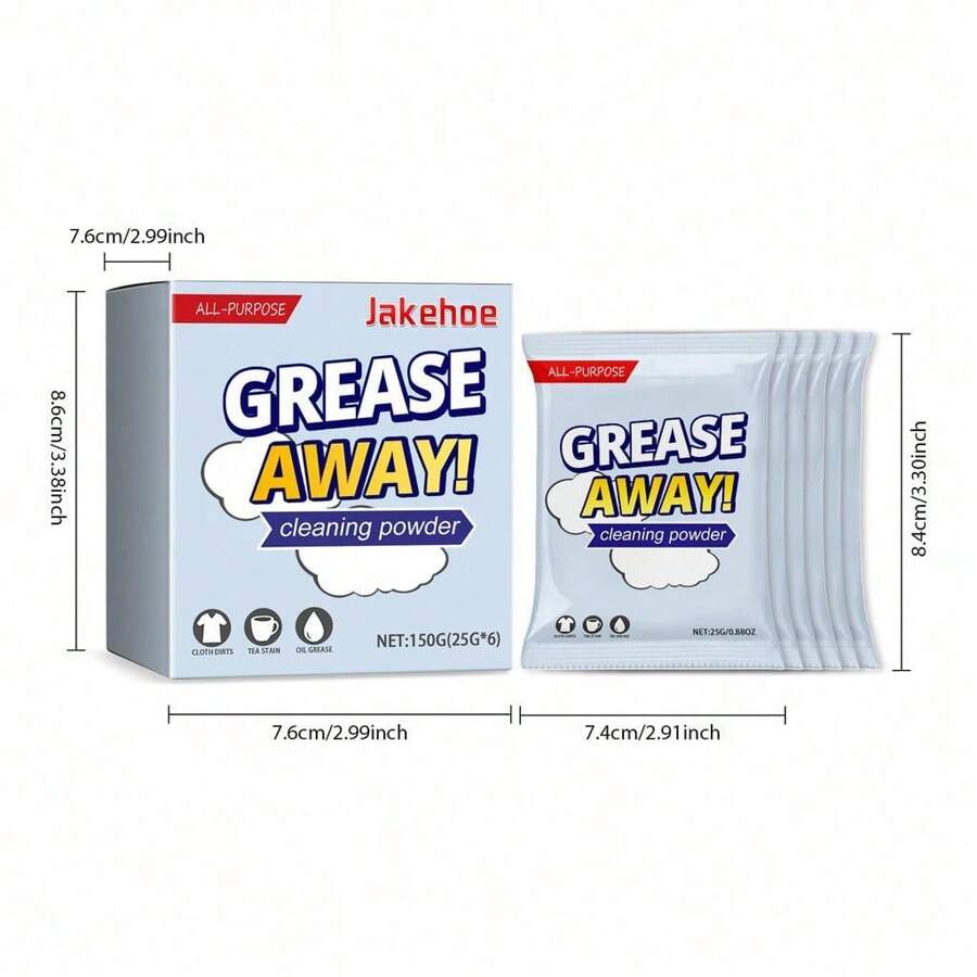 Multi-Purpose Remover Stains Grease Away Powder Cleaner All-Purpose ...