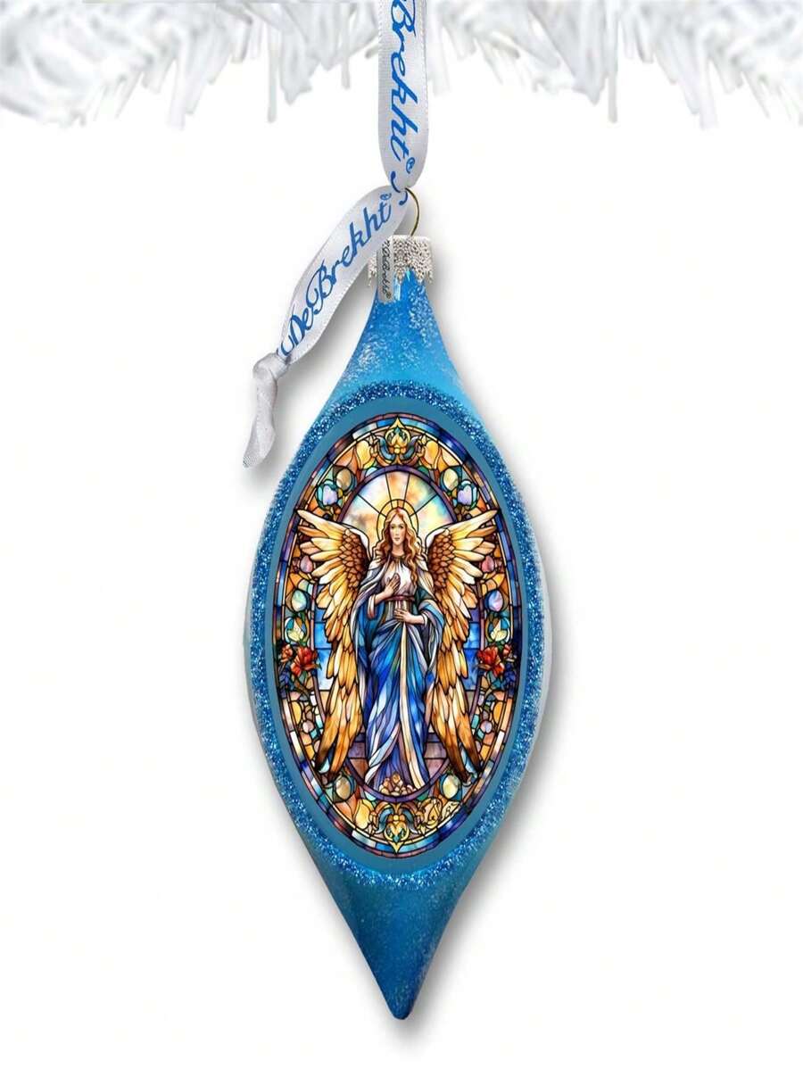 4 X 3 In. Angel Of The Sea Drop Glass Ornament Nativity Holiday Decor ...
