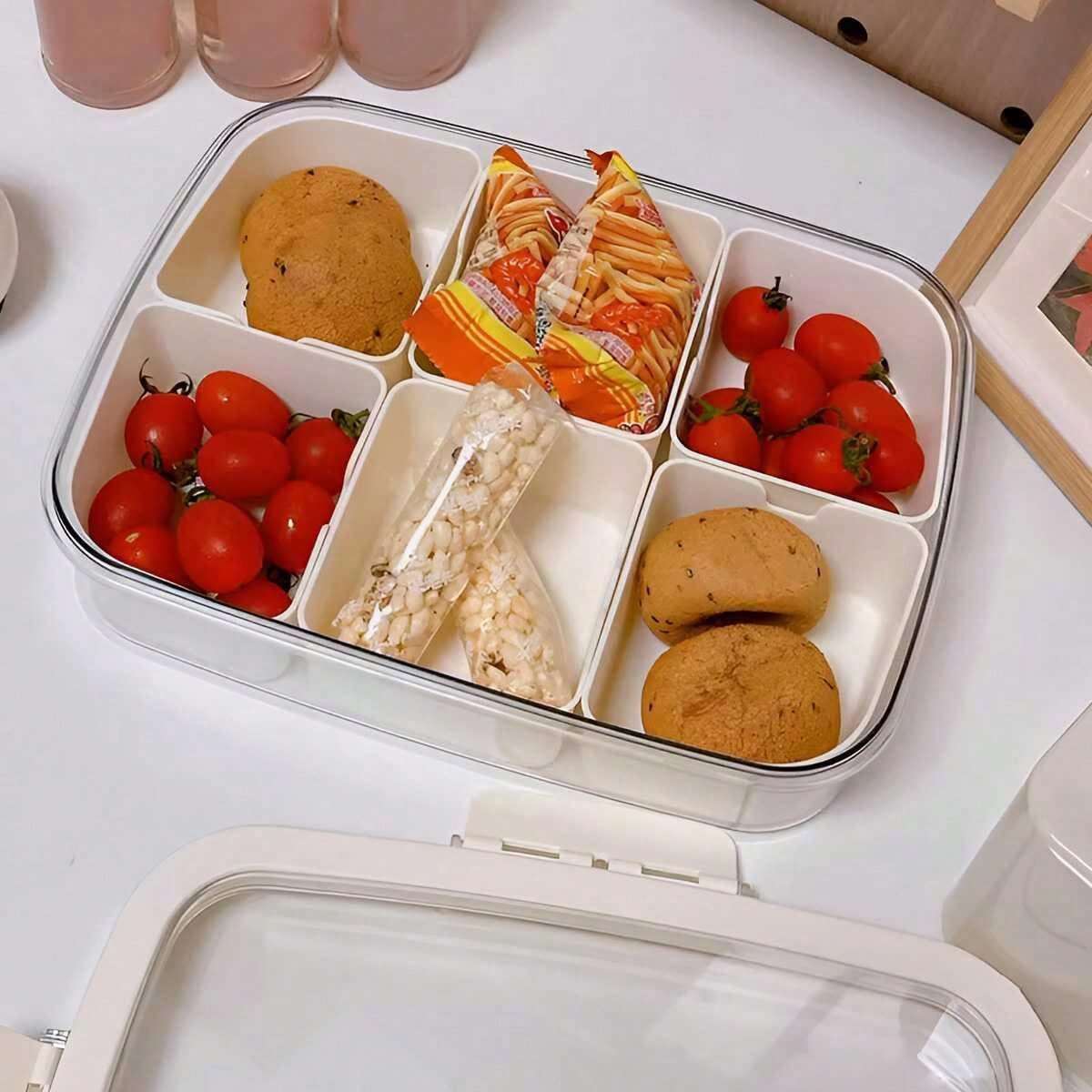 Compartmentalized Kitchen Seasoning Box, Sealed Ice Powder Box Food ...