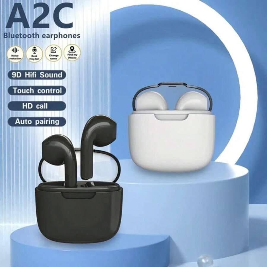 NEW A2C TWS True Wireless Bluetooth Headphones Ultra-Long Battery Life And Stereo Low-Latency ...