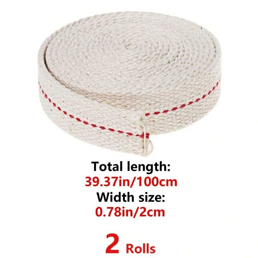 2/3 rolos de pavios para lamparinas de óleo premium - pavios para lanternas e queimadores de ...