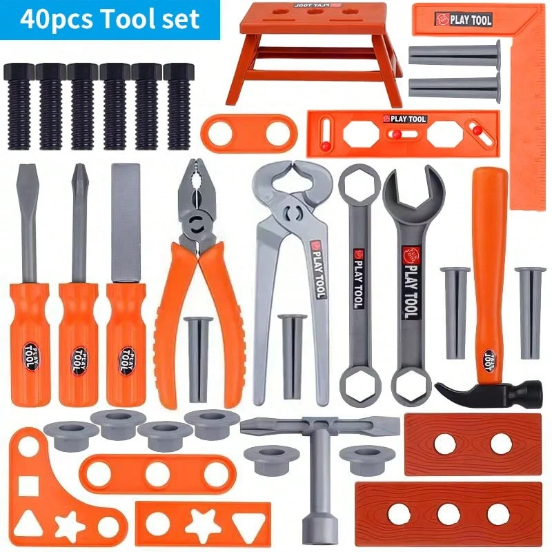 40/41/50/51pcs Children Realistic Pretend Play Tool Box Toy Set, Boys ...