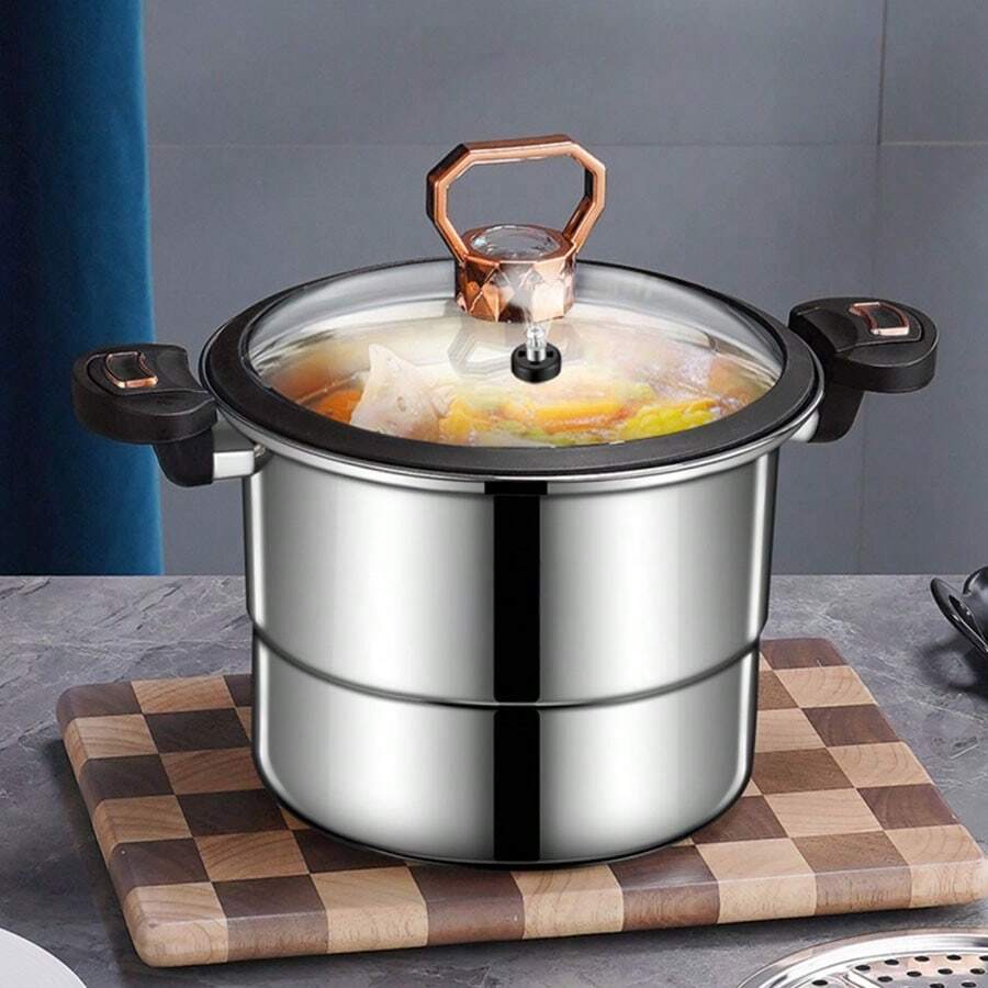 Stainless Steel 304 Thick Compound Pot With Steamer, Pressure Cooker ...