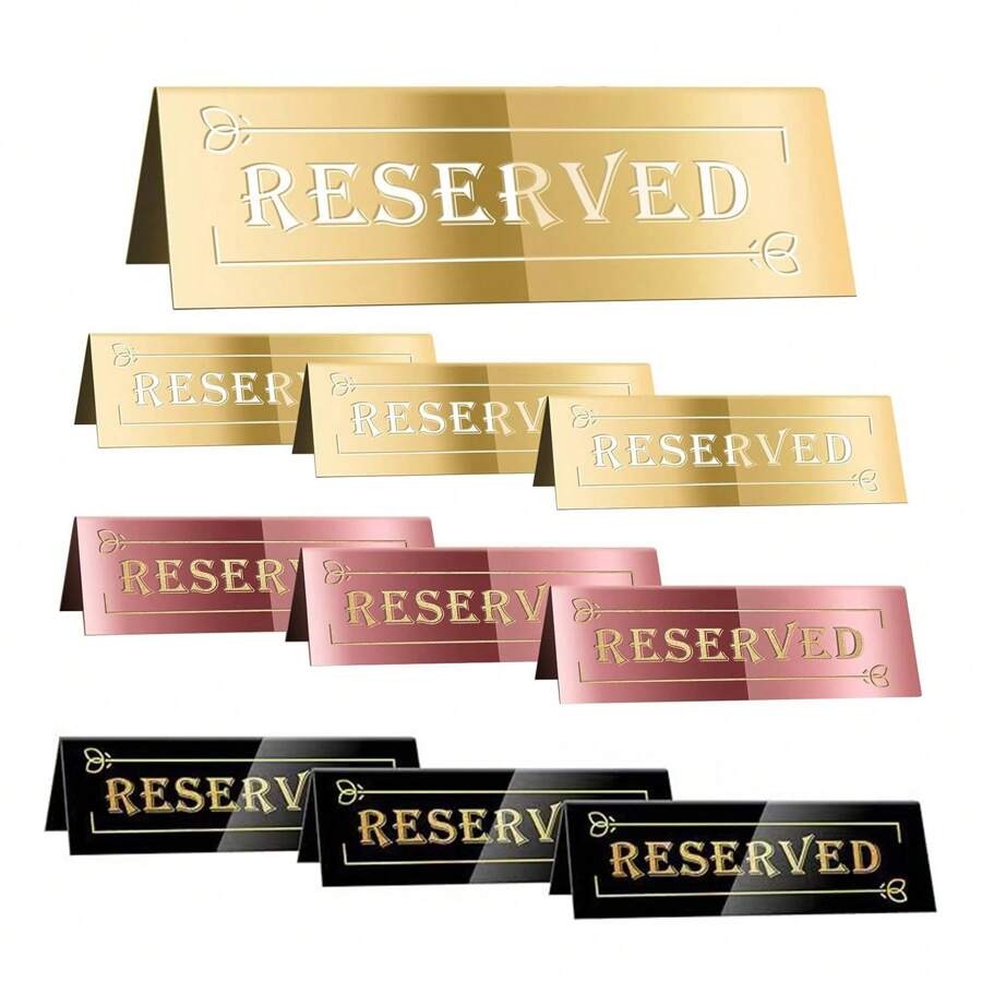 Reserved Table Signs, Acrylic Guest Reservation Table Tents Sign ...