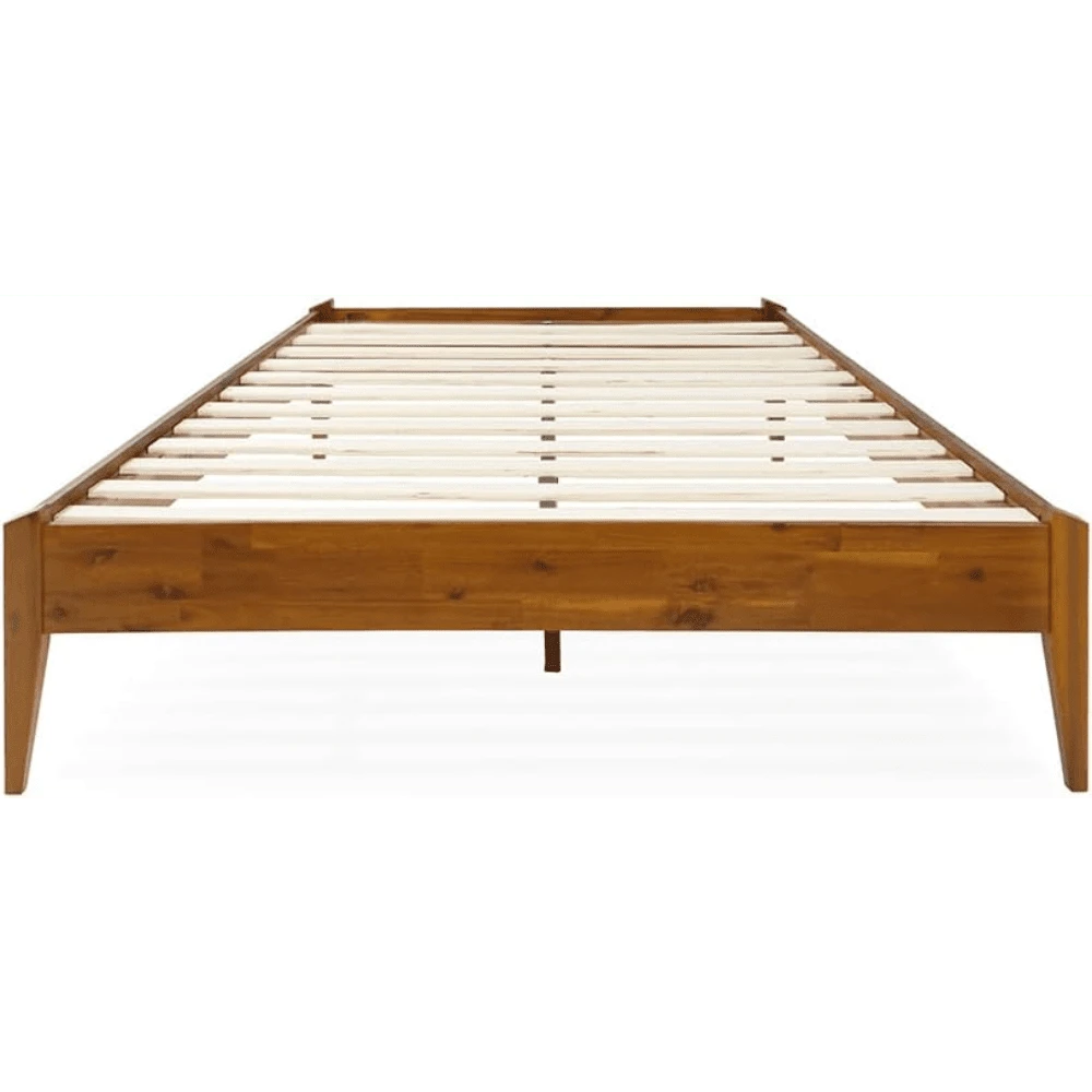 King Bed Frame Wood 15 Inch - Solid Wood Platform Bed Frame - Japanese ...