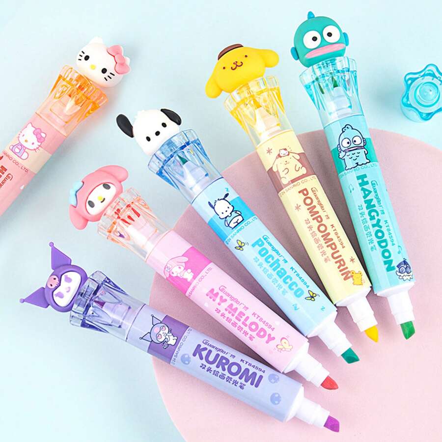 Sanrio 3PCS Sanrio Model Candy Double Head Fresh Painting Hand ...