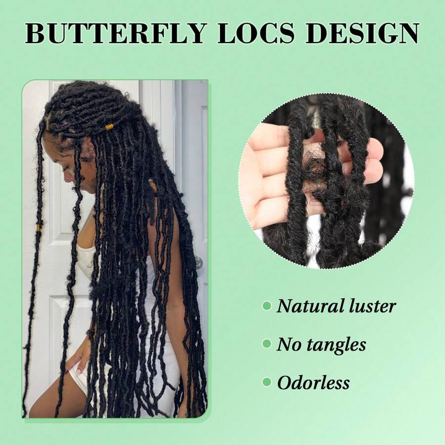 48 Inches Full Double Lace Front Triangle Knotless Locs Braided Wigs ...
